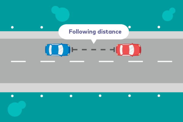 What does 'following distance' mean? | Drive
