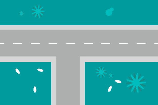 Turning right on a high-speed road | Drive